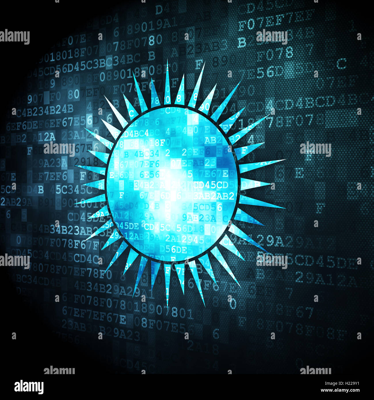 Digital sun icon hi-res stock photography and images - Alamy