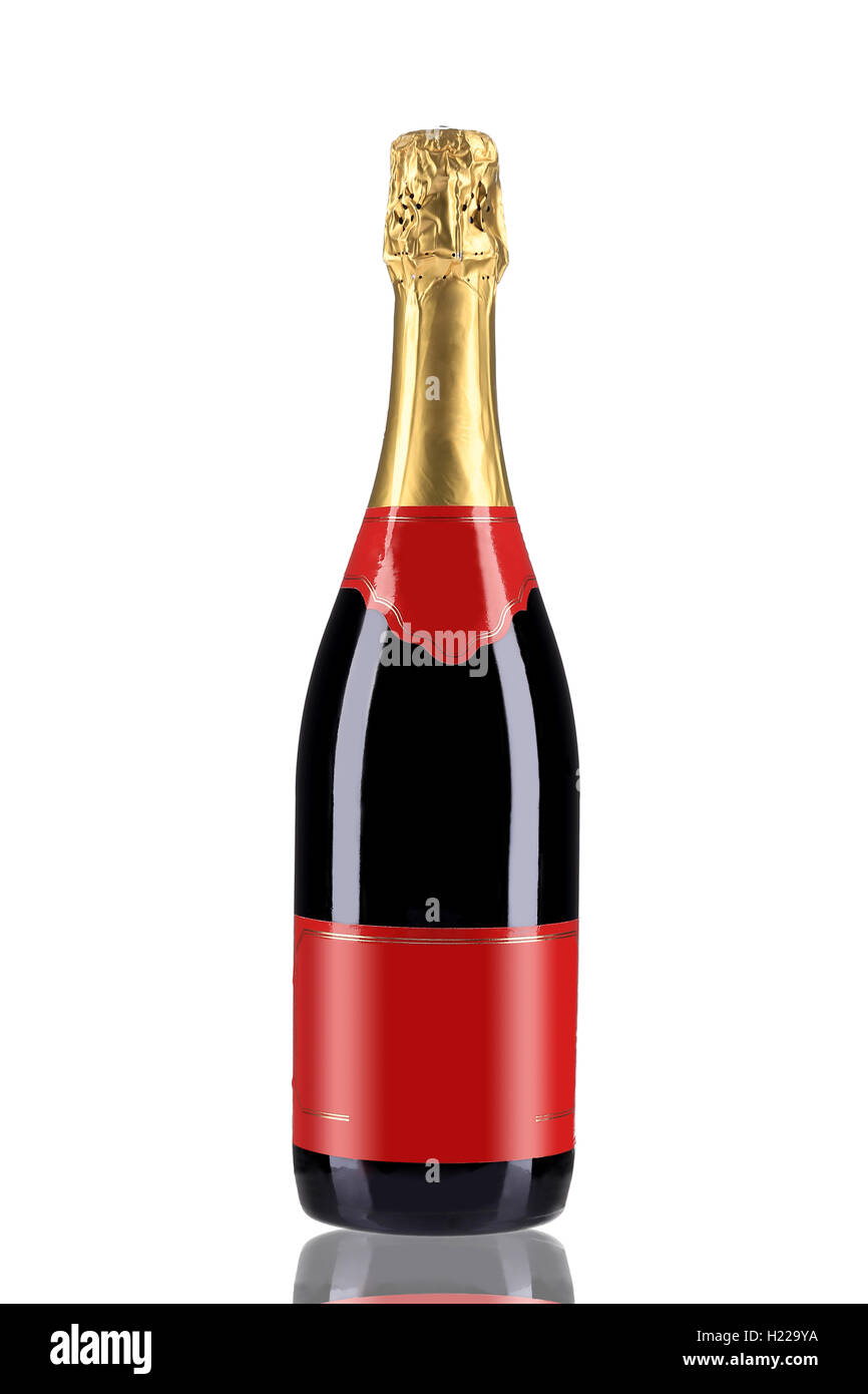 Bottle of red champagne Stock Photo - Alamy