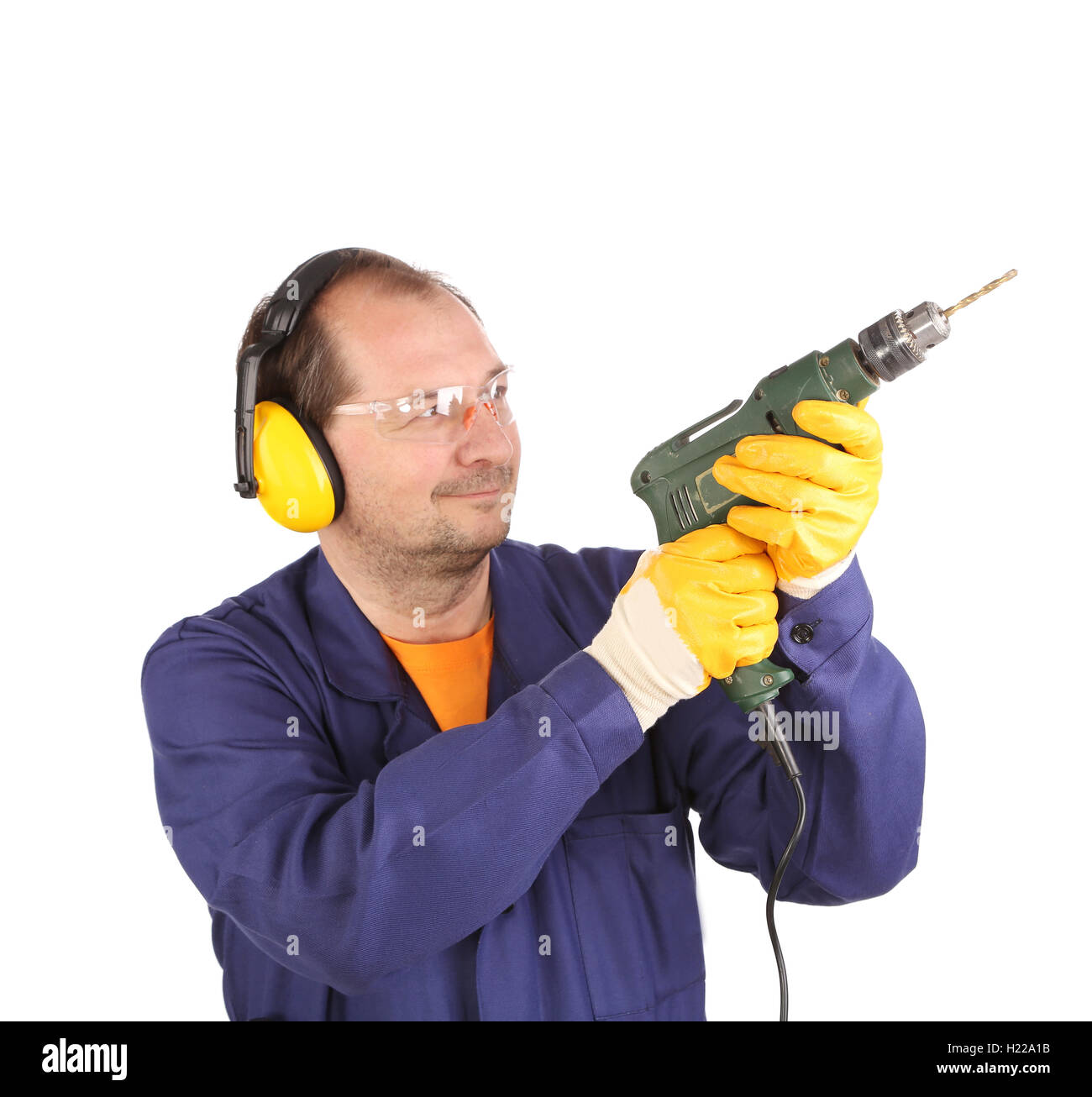 Orange ear muffs hi-res stock photography and images - Alamy