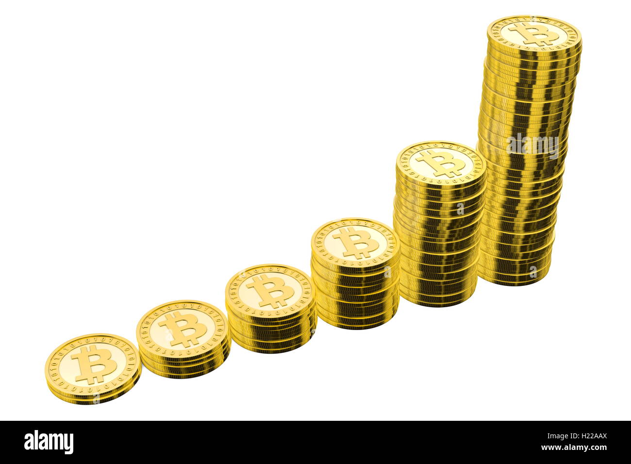 Six stacks coins hi-res stock photography and images - Alamy