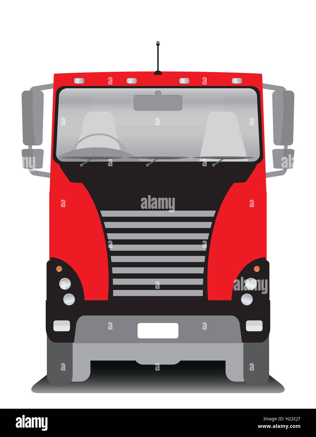 Front view of Cargo truck Vector Illustration Stock Vector Image & Art ...