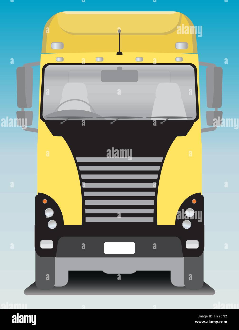 Front view of Cargo truck Vector Illustration Stock Vector Image & Art ...