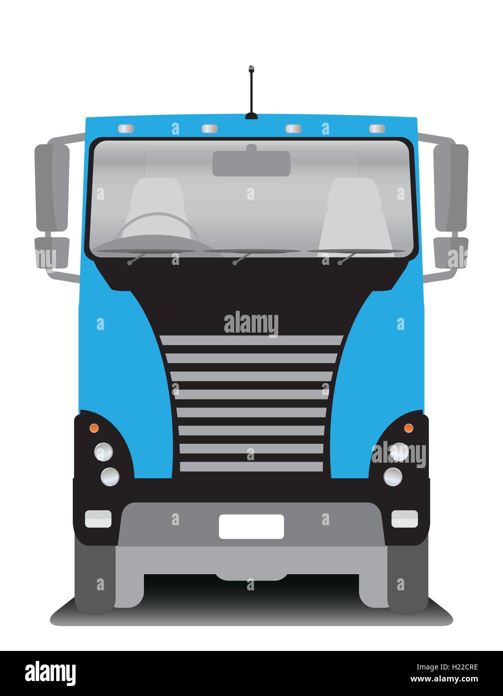 Front view of Cargo truck Vector Illustration Stock Vector Image & Art ...