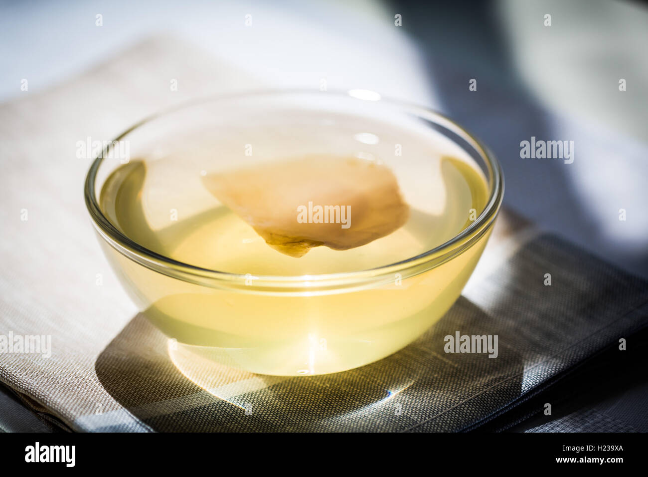 Kombucha tea. This is a drink produced by fermenting sweet tea using ...