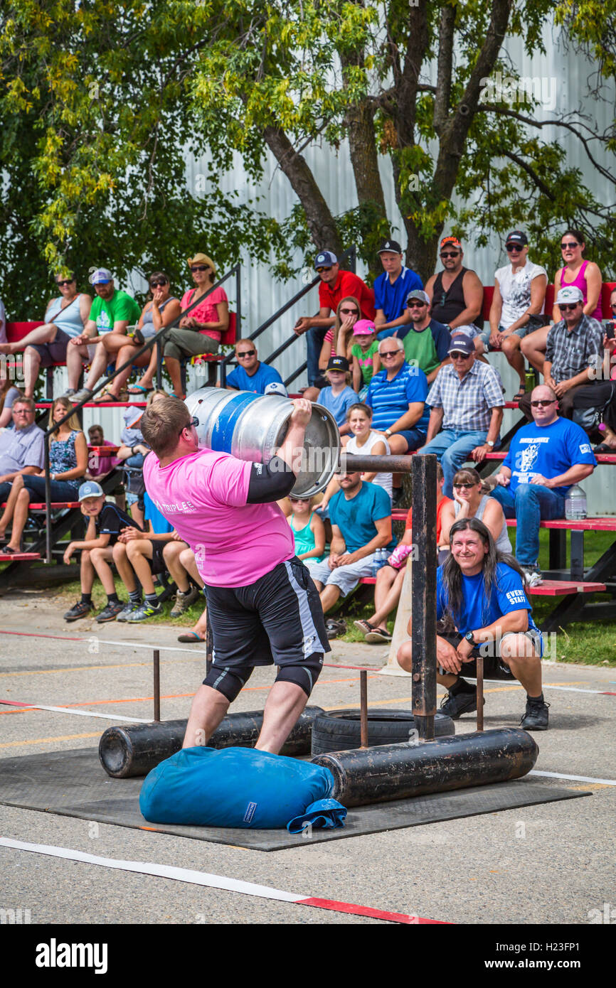 The Strongman competition on at the 2016 Harvest Festival in Winkler ...
