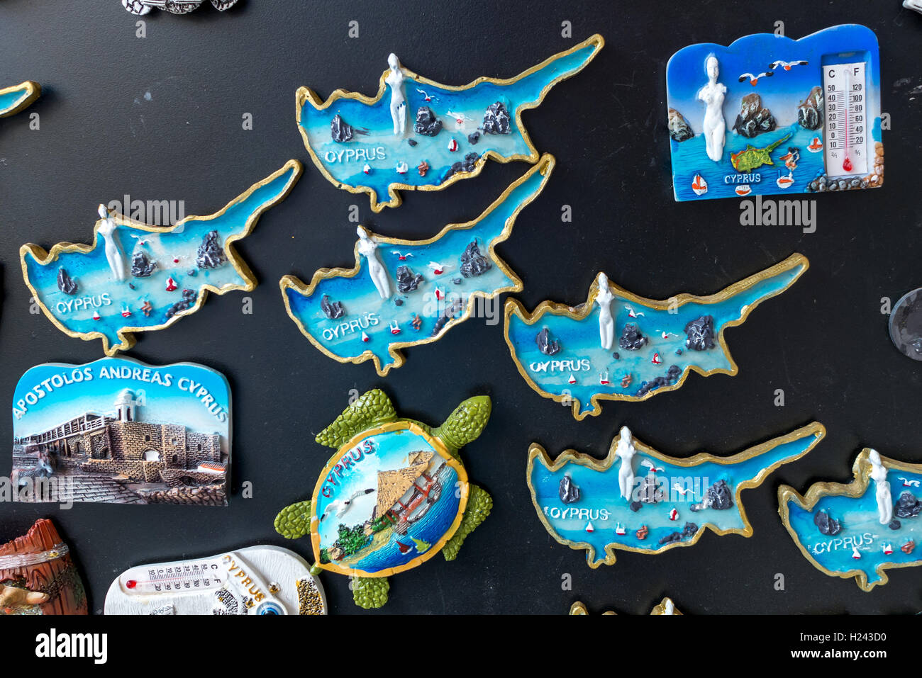 Fridge magnets from the island of Cyprus Stock Photo - Alamy