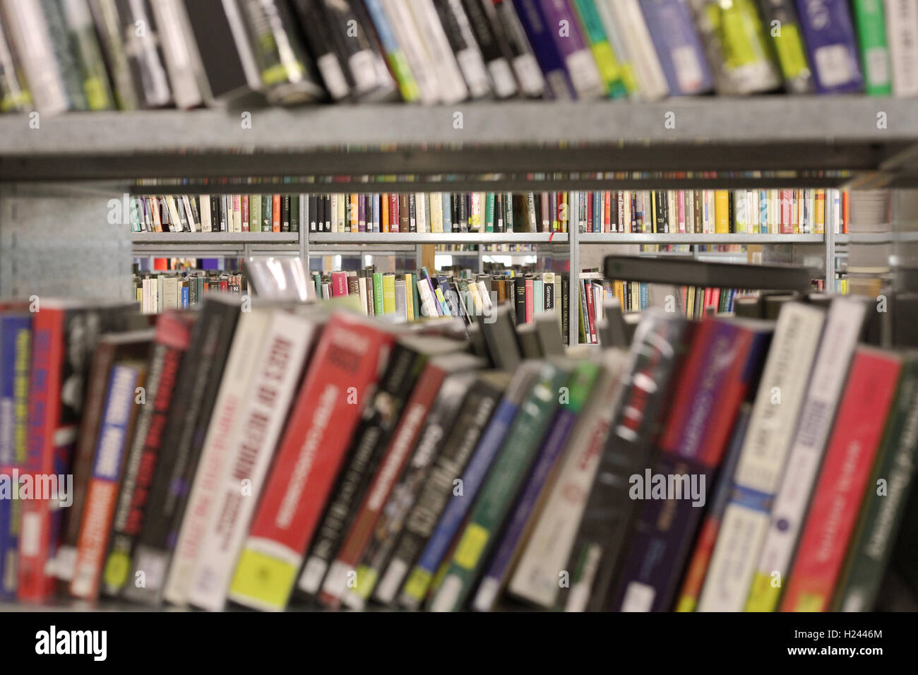 Large and beautiful library with no people Stock Photo - Alamy