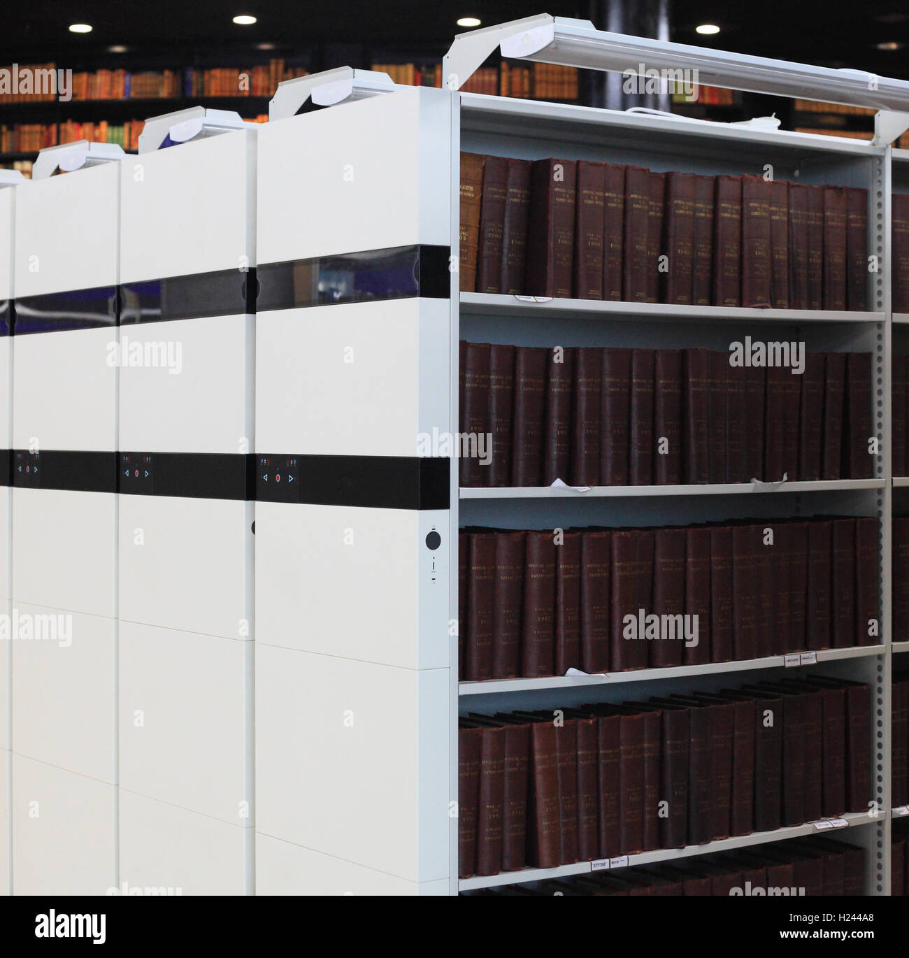 Large and beautiful library with no people Stock Photo - Alamy