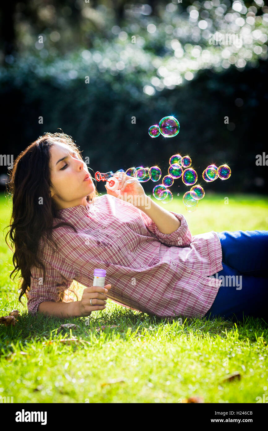 Bubbles making hi-res stock photography and images - Alamy