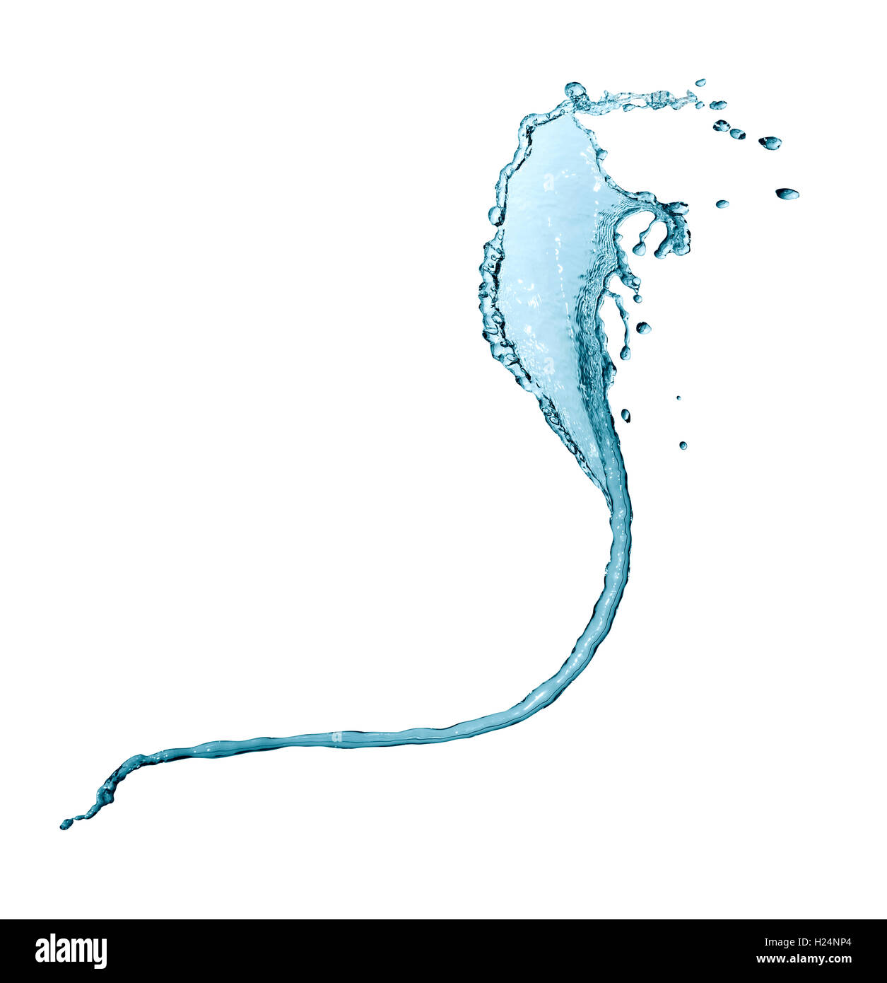 Snake made from water splash on white background Stock Photo - Alamy