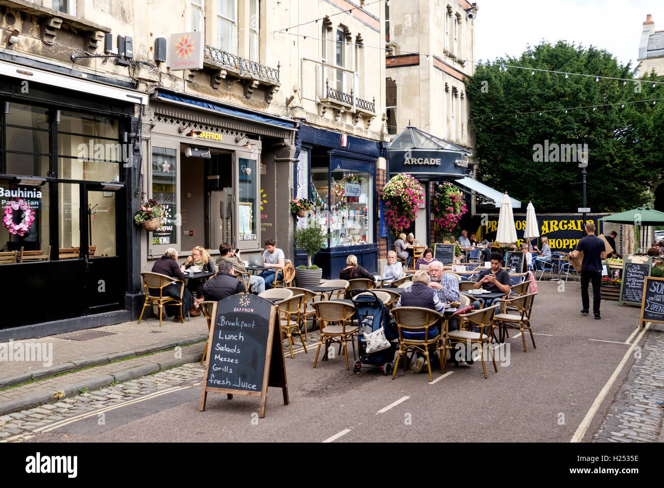 Around Clifton arcade and the Primrose Cafe Clifton Bristol UK Stock ...