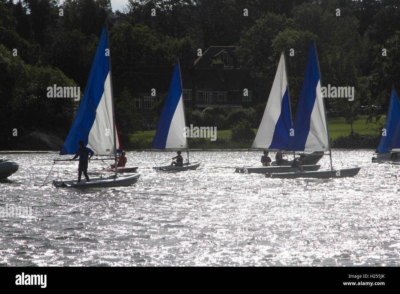 Wimbledon London, UK. 24th September 2016. Sailing dinghies on ...