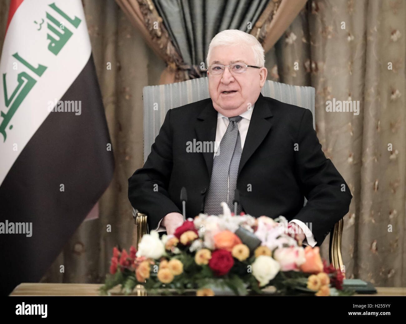 Baghdad, Iraq. 22nd Sep, 2016. Kurd Muhammad Fuad Masum, President of ...