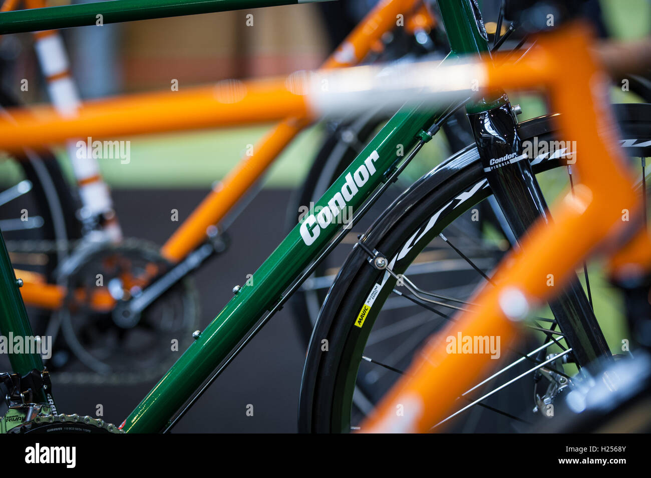 Birmingham, UK 24th Sep, 2016 Close up of Condor bike frames © steven ...