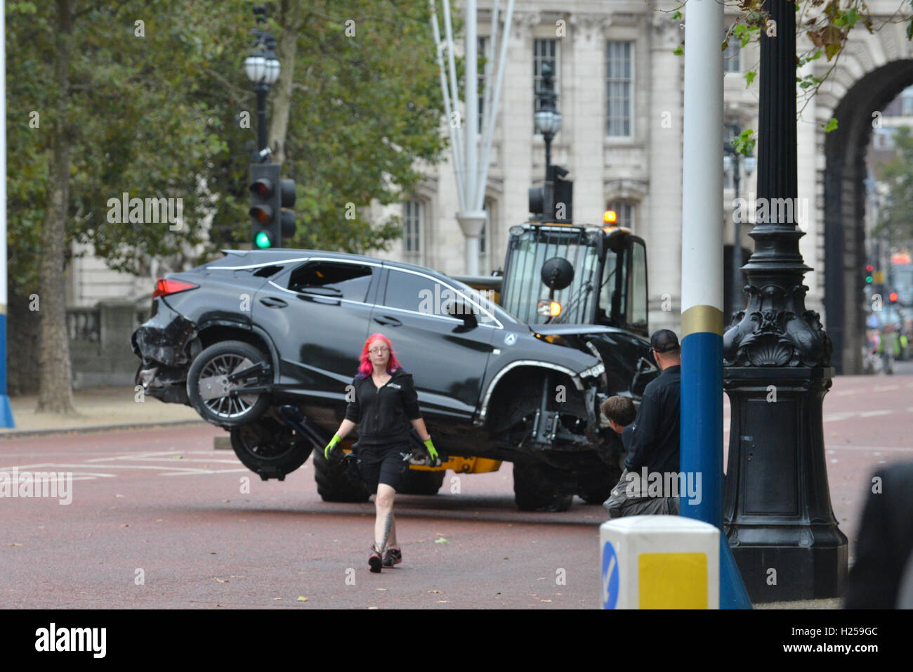 The Mall, London, UK. 24th Sep, 2016. Filming scenes for Transformers ...