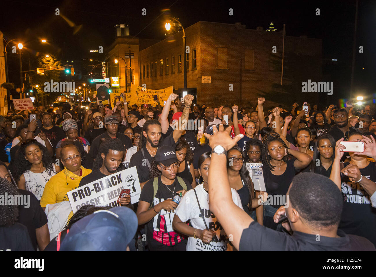 Atlanta, Georgia, USA. 23rd Sep, 2016. 500 protesters march through the ...