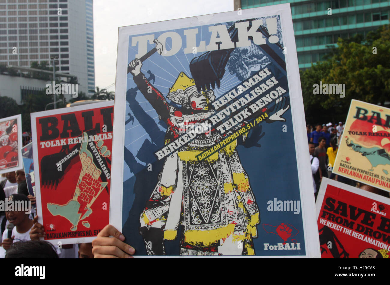 Jakarta, Jakarta, Indonesia. 25th Sep, 2016. Jakarta ForBali solidarity ...