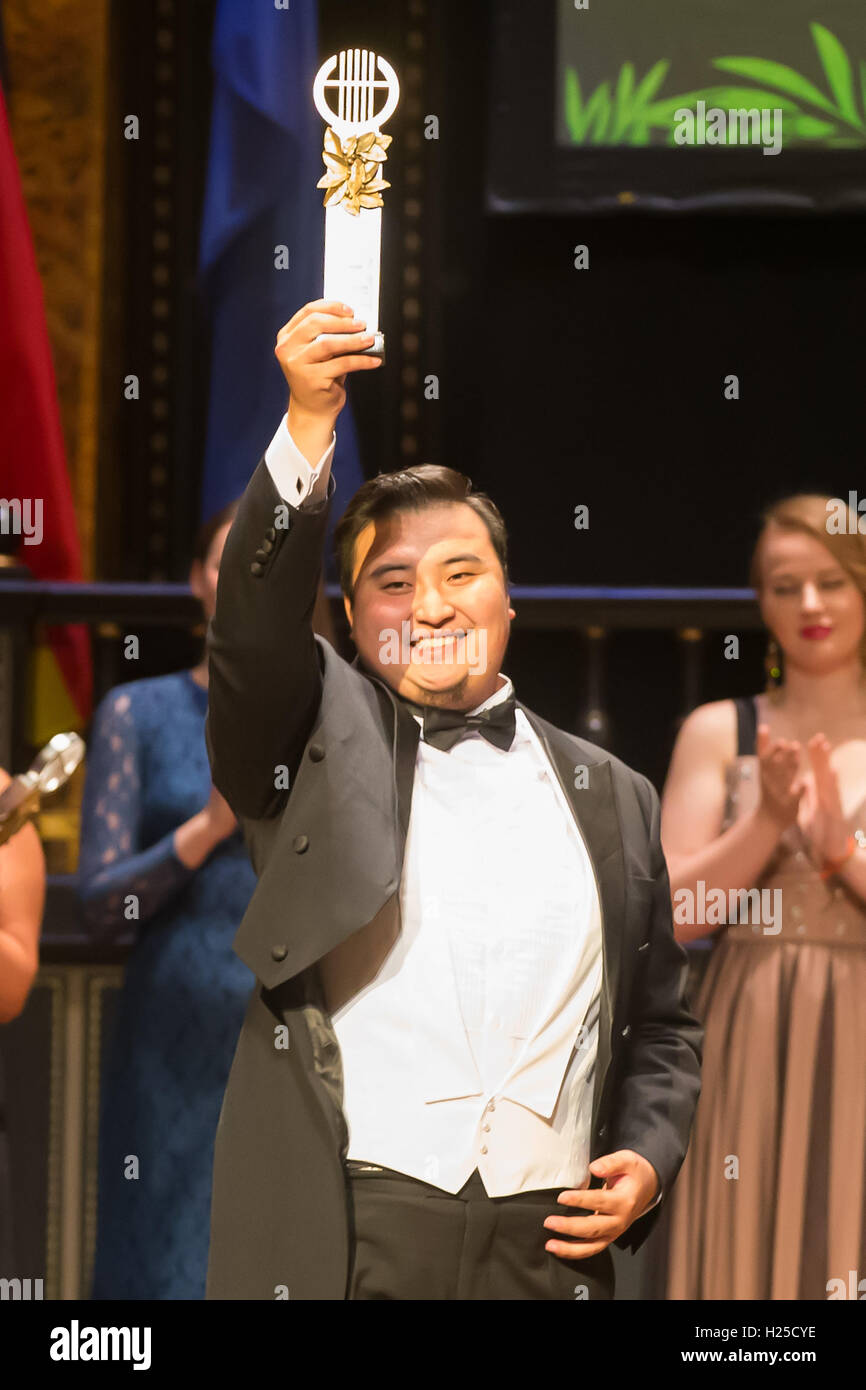 Budapest, Hungary. 24th Sep, 2016. Baritone/bass baritone Ankhbayar ...