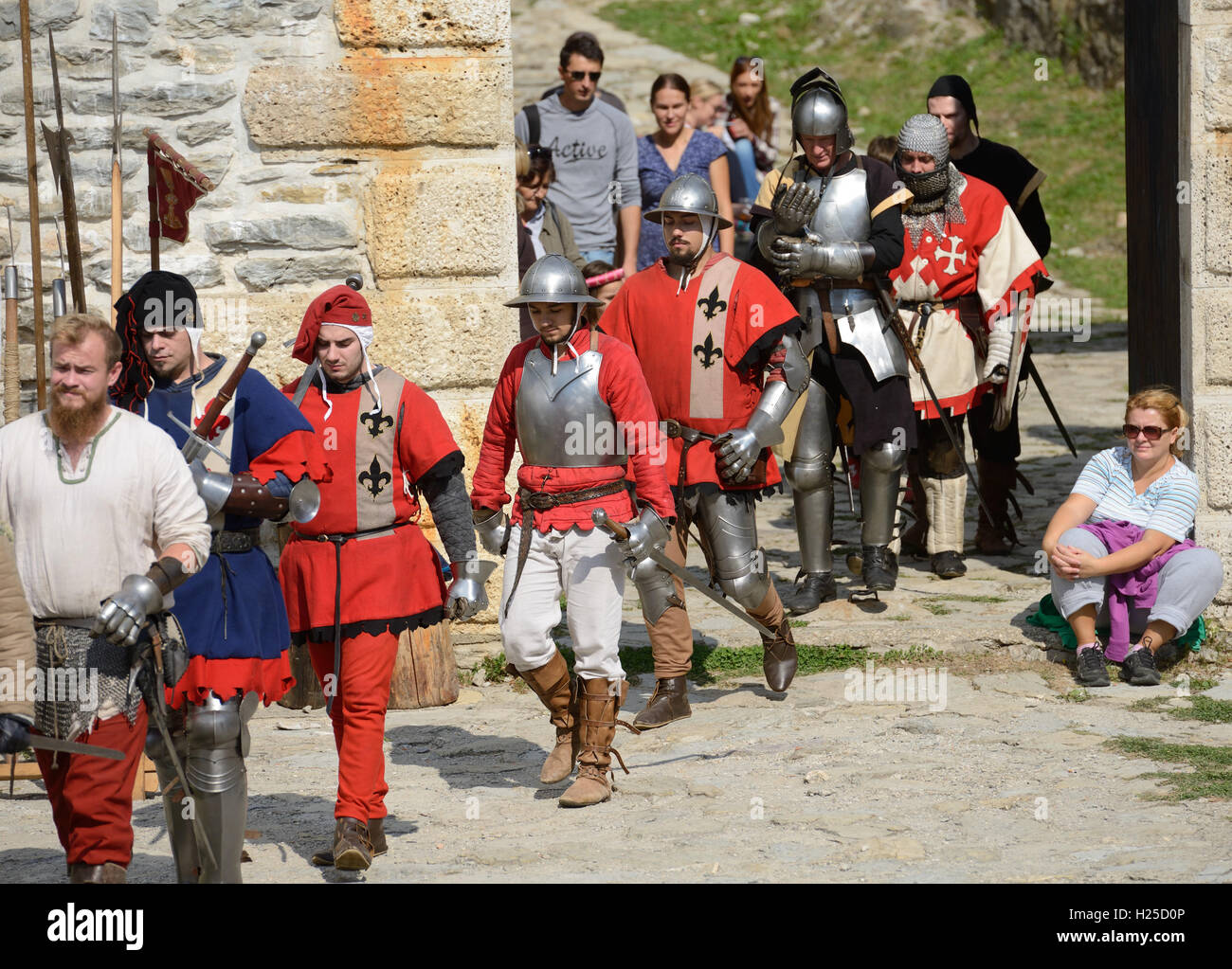Zagreb, Croatia. 24th Sep, 2016. Knights arrive for a tournament during ...
