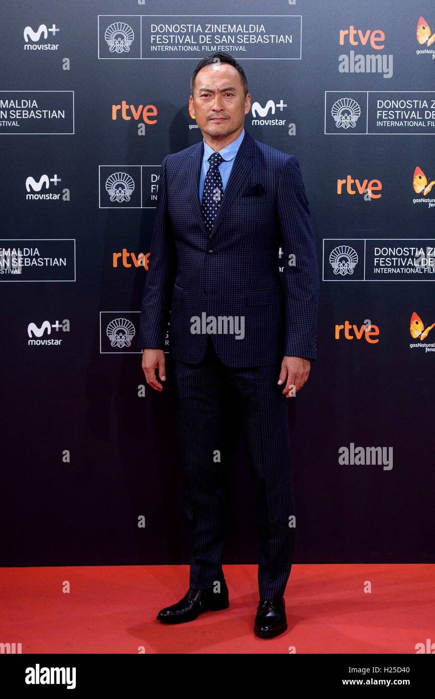 San Sebastian, Spain. 24th September, 2016. Actor Ken Watanabe at the ...