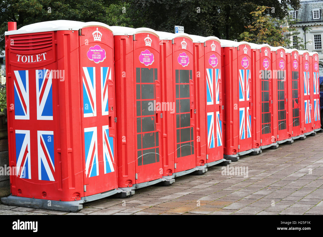 Row of uk jacks hi-res stock photography and images - Alamy