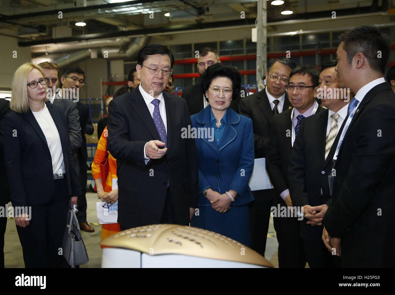 Helsinki, Finland. 24th Sep, 2016. Zhang Dejiang(C), chairman of the ...