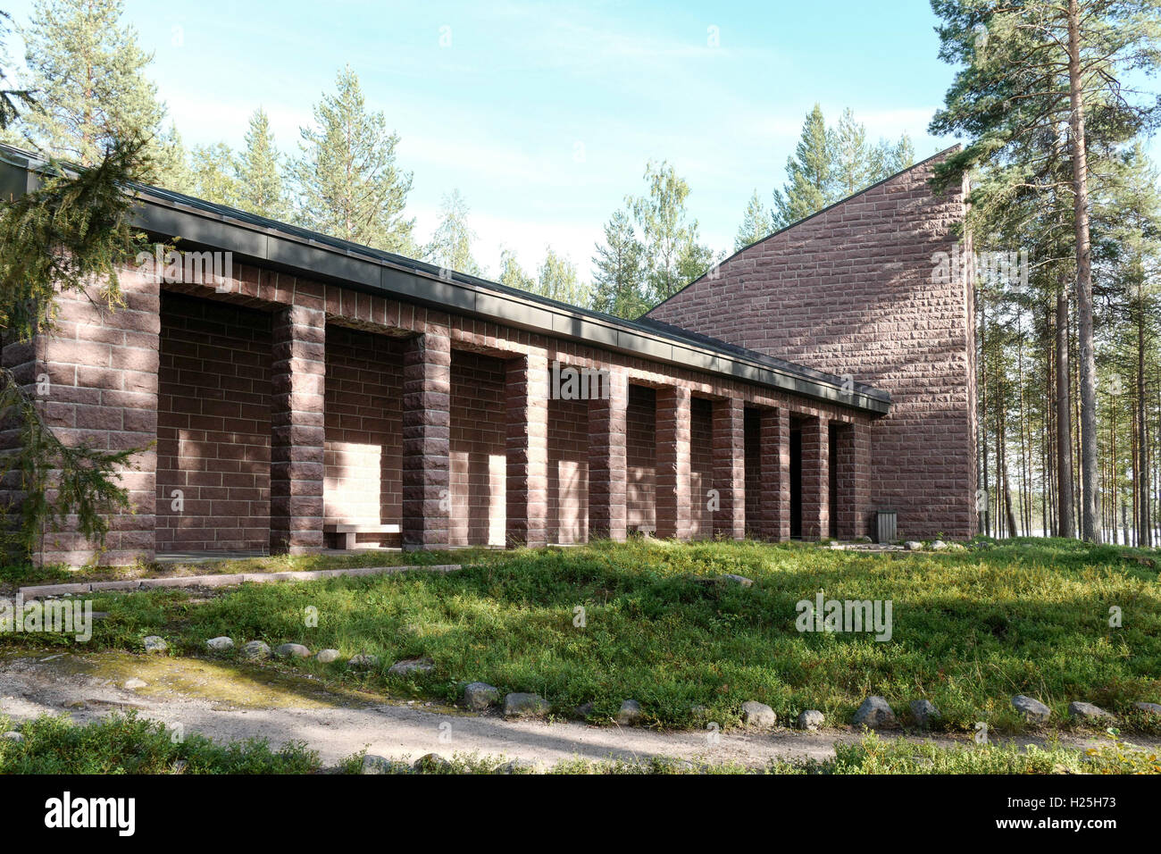 The pillars of the memorial site at the German military cemetery in ...