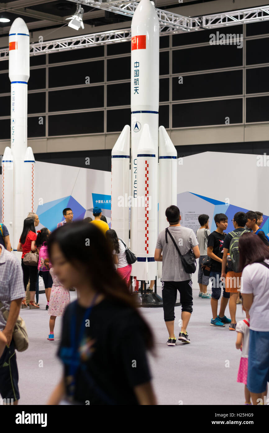 Hong Kong, China. 25th September, 2016. Rocket exhibit at 2016 InnoTech ...