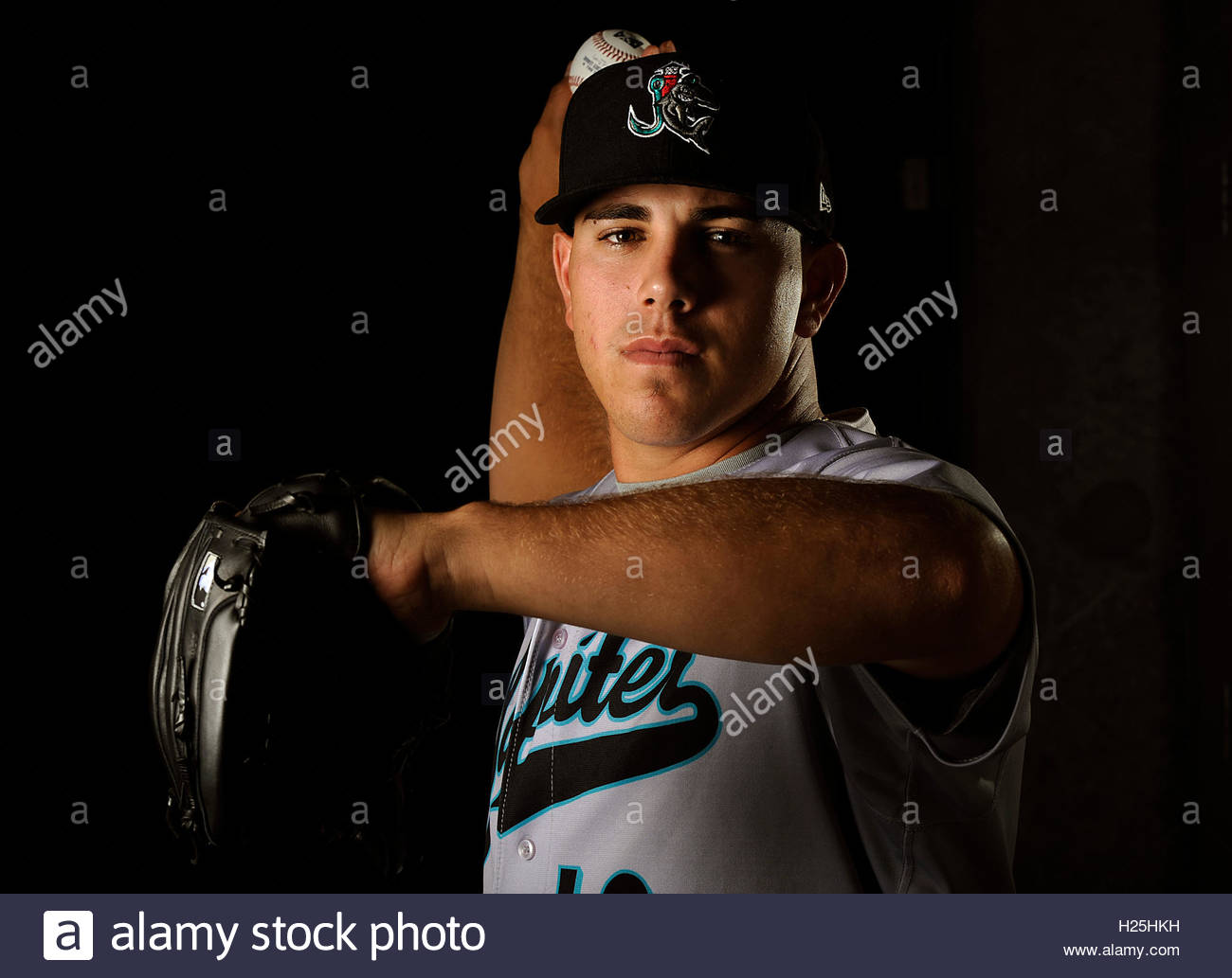 Tampa, Florida, USA. 17th July, 2012. Pitcher Jose Fernandez poses for ...