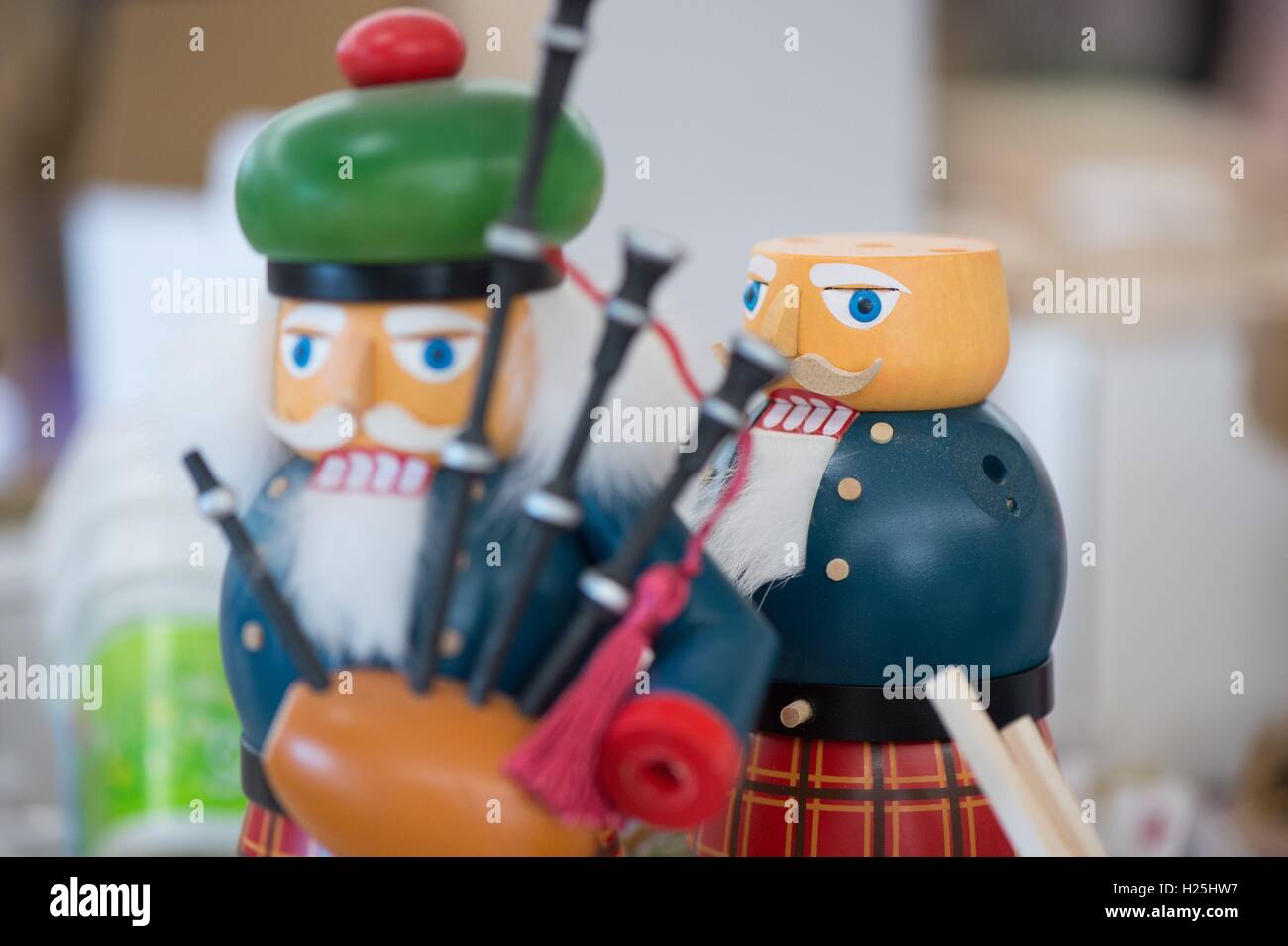 Seiffen, Germany. 14th Sep, 2016. Two nut crackers in the shape of ...