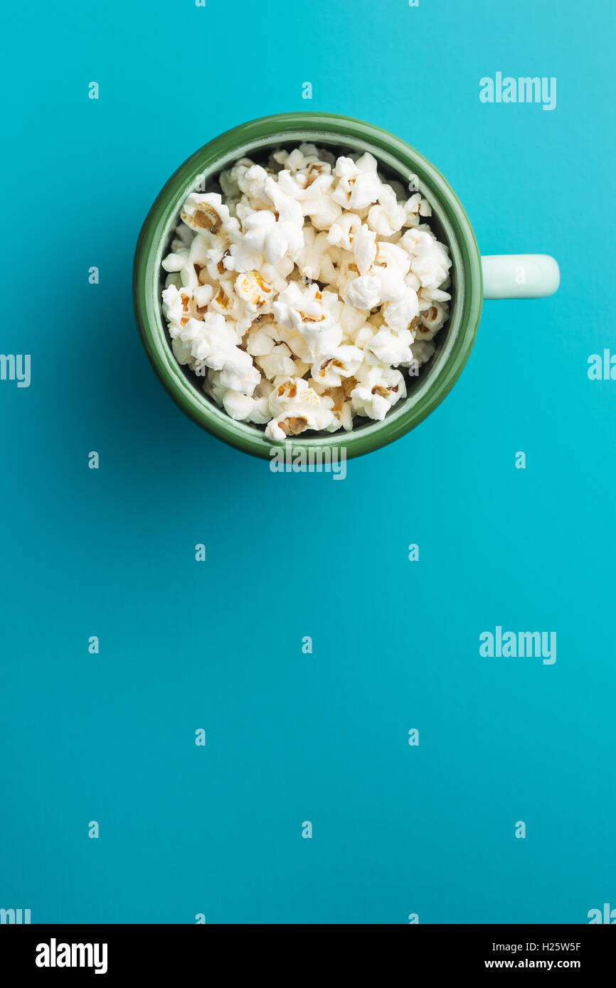 Popcorn in cup. Top view Stock Photo - Alamy