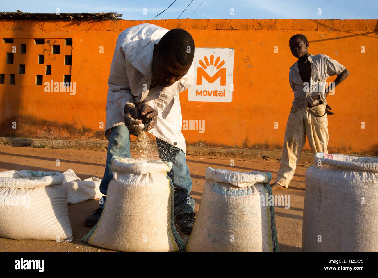 Ribaue market, Ribaue, Nampula Province, Mozambique, August 2015: Stall ...