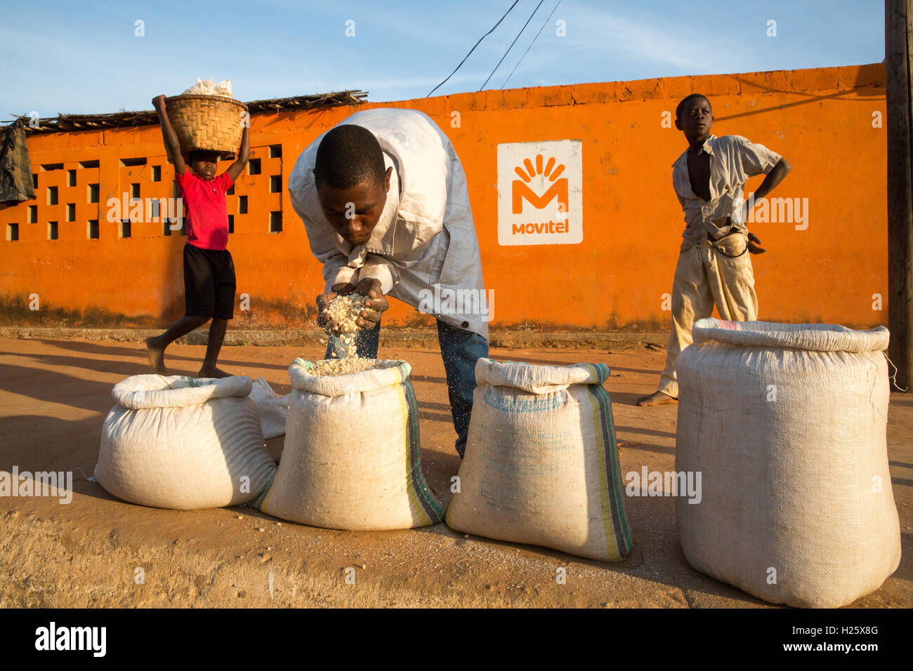 Ribaue market, Ribaue, Nampula Province, Mozambique, August 2015: Stall ...