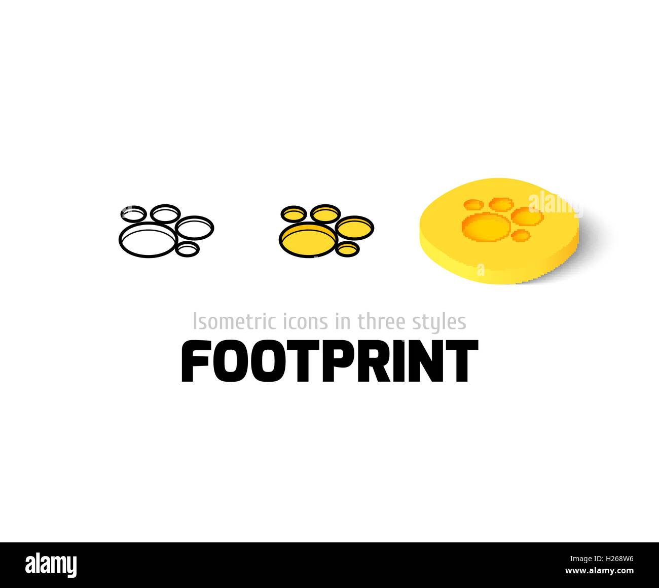 Footprint icon in different style Stock Vector Image & Art - Alamy