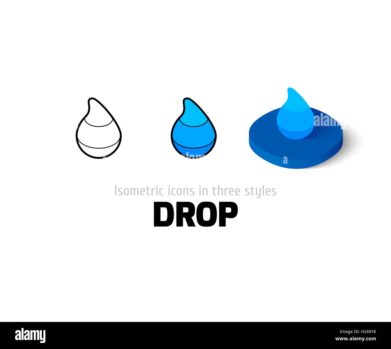 Geometric water rain drops Stock Vector Images - Alamy