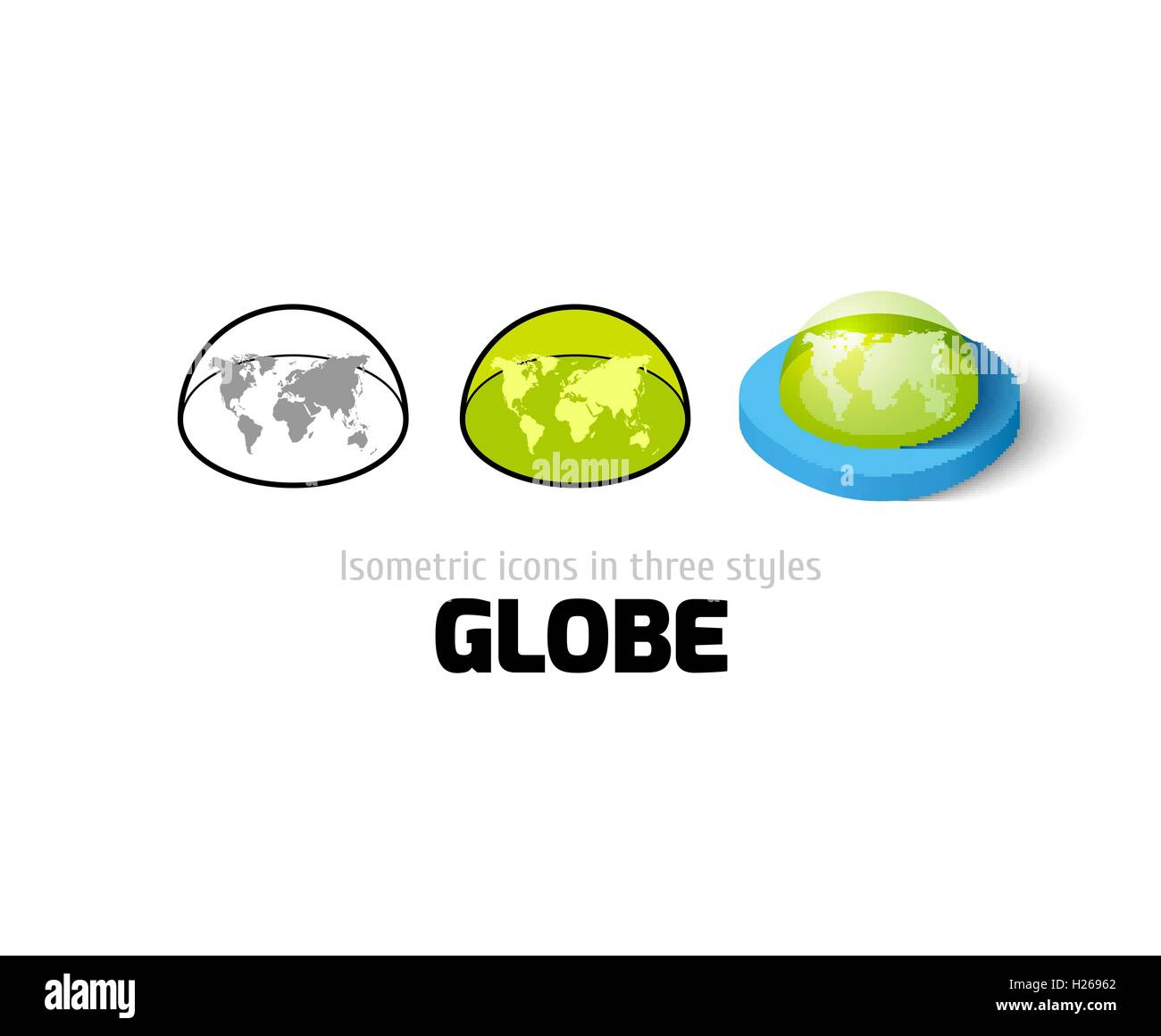 Globe icon in different Cut Out Stock Images & Pictures - Alamy