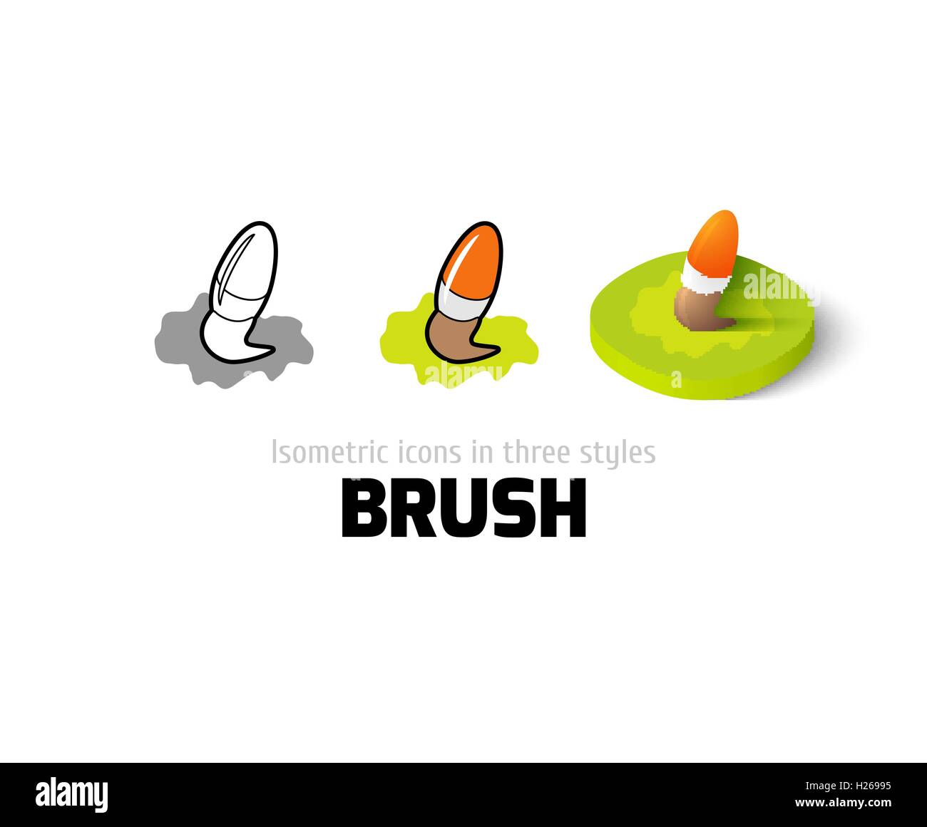 Artist paint brushes in Stock Vector Images - Alamy