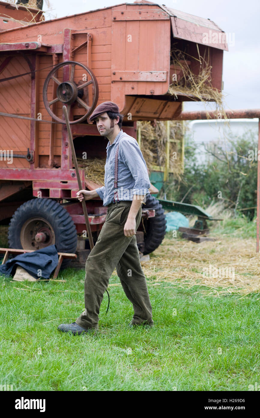 Vintage agricultural threshing machine hi-res stock photography and ...