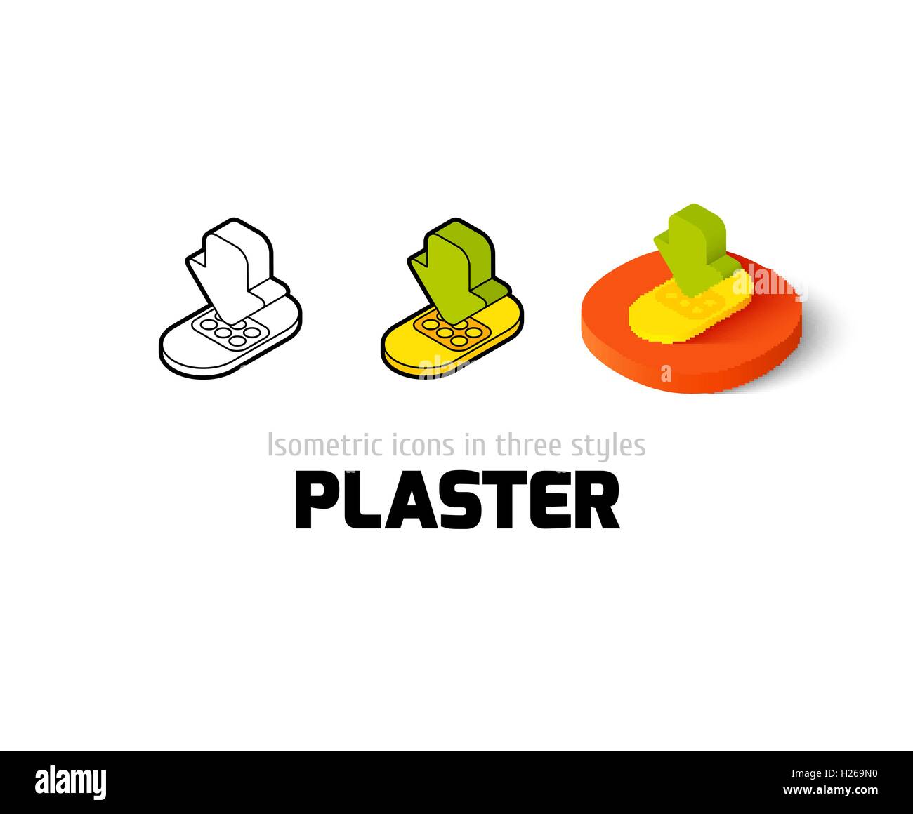 Injury tape plaster flat Stock Vector Images - Alamy