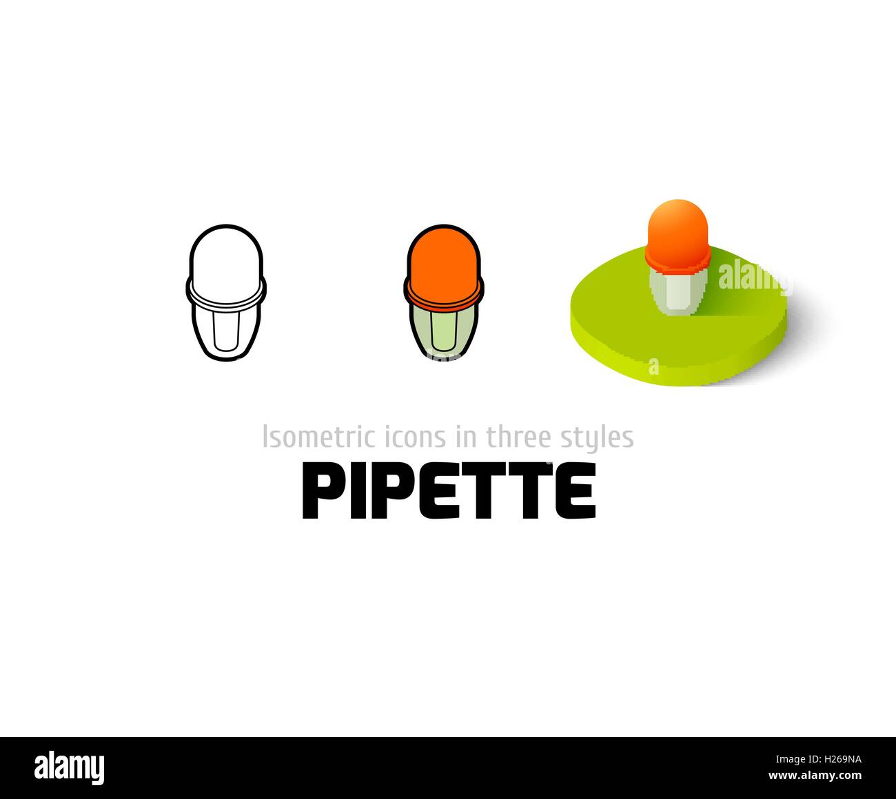 Pipette icon 3d illustration Cut Out Stock Images & Pictures - Alamy