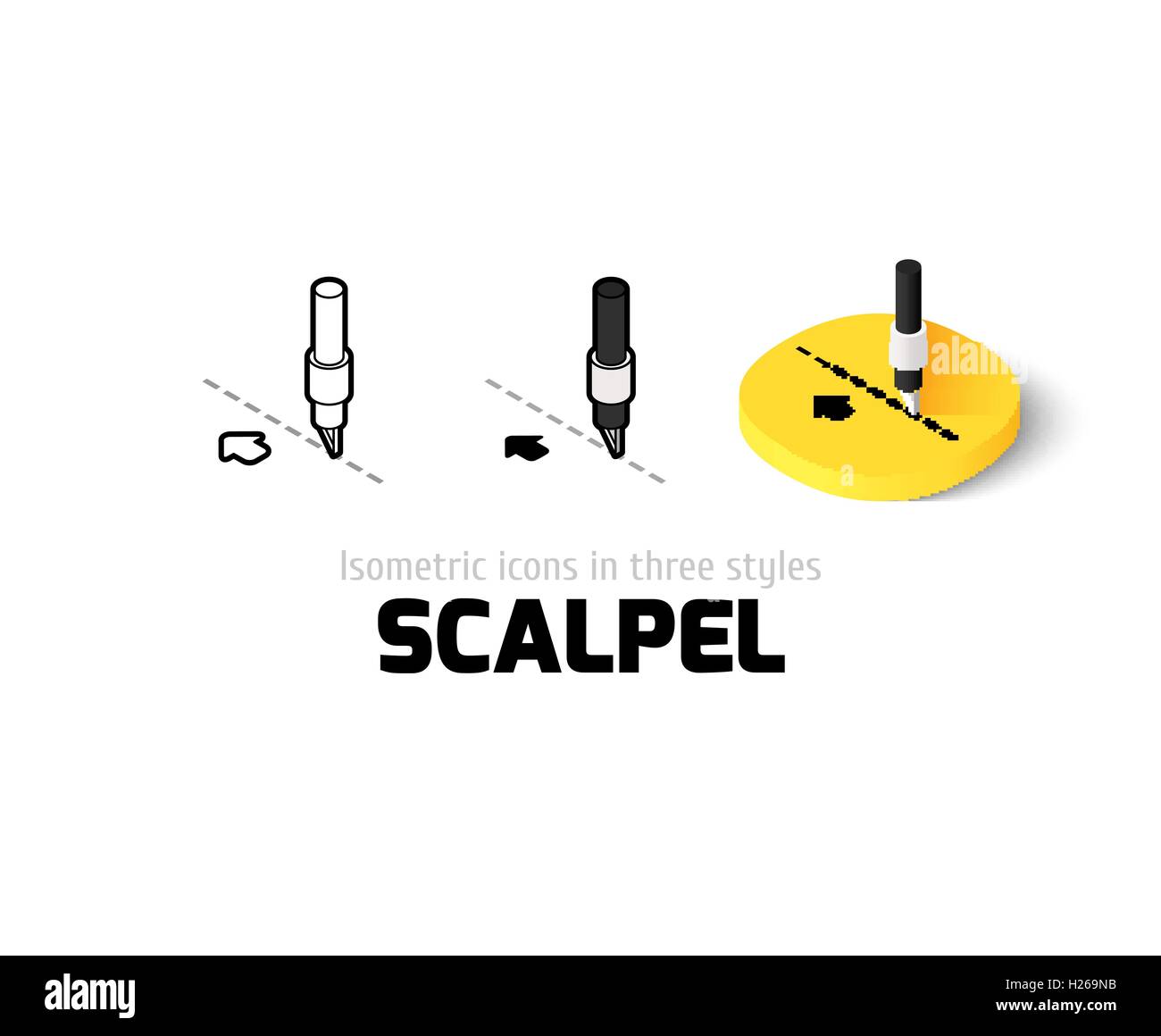 Scalpel icon in different style Stock Vector Image & Art - Alamy