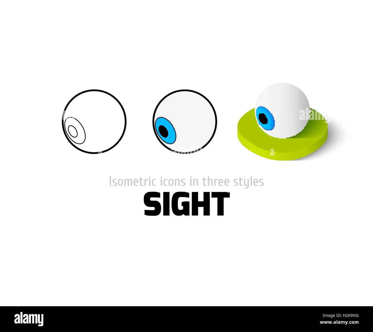 Sight icon in different style Stock Vector Image & Art - Alamy