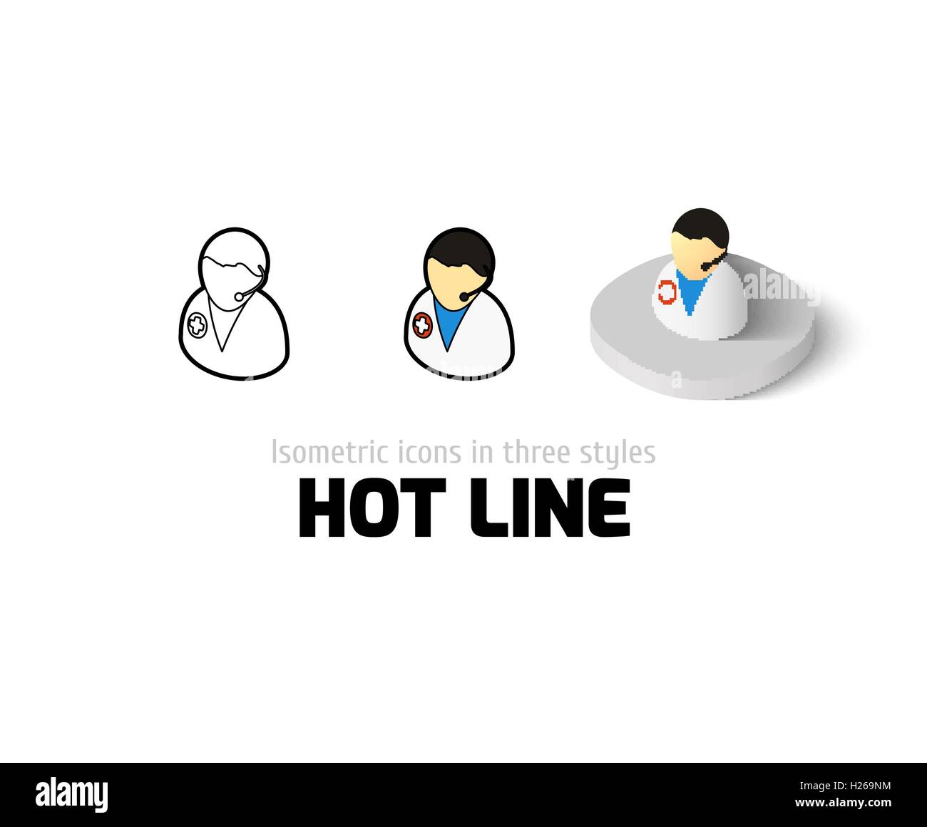 Hot line icon in different style Stock Vector Image & Art - Alamy