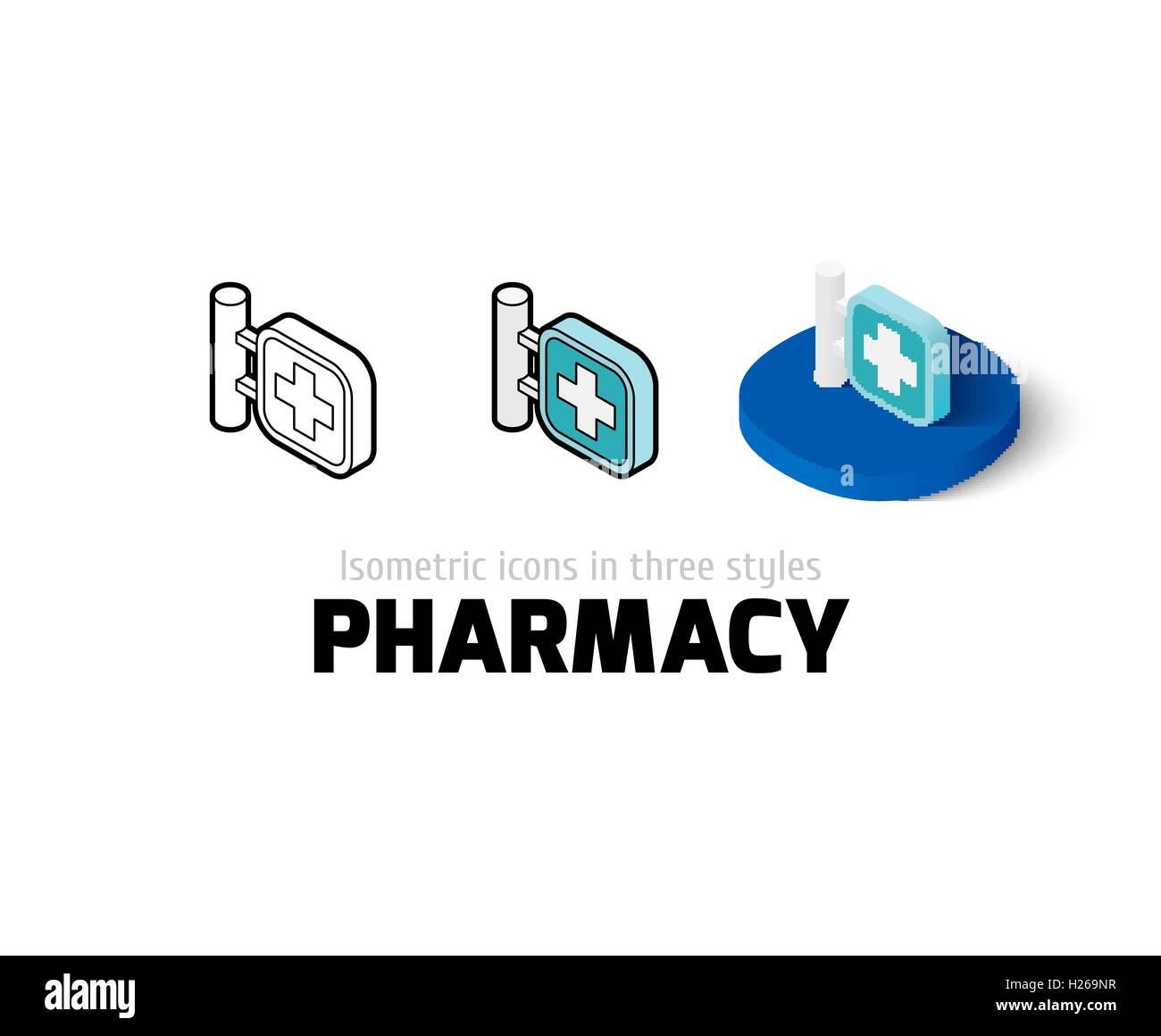 Pharmacy icon in different style Stock Vector Image & Art - Alamy
