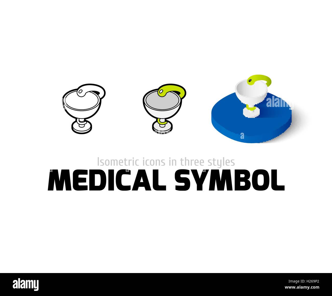 Caduceus medical symbol icon shadow hi-res stock photography and images ...