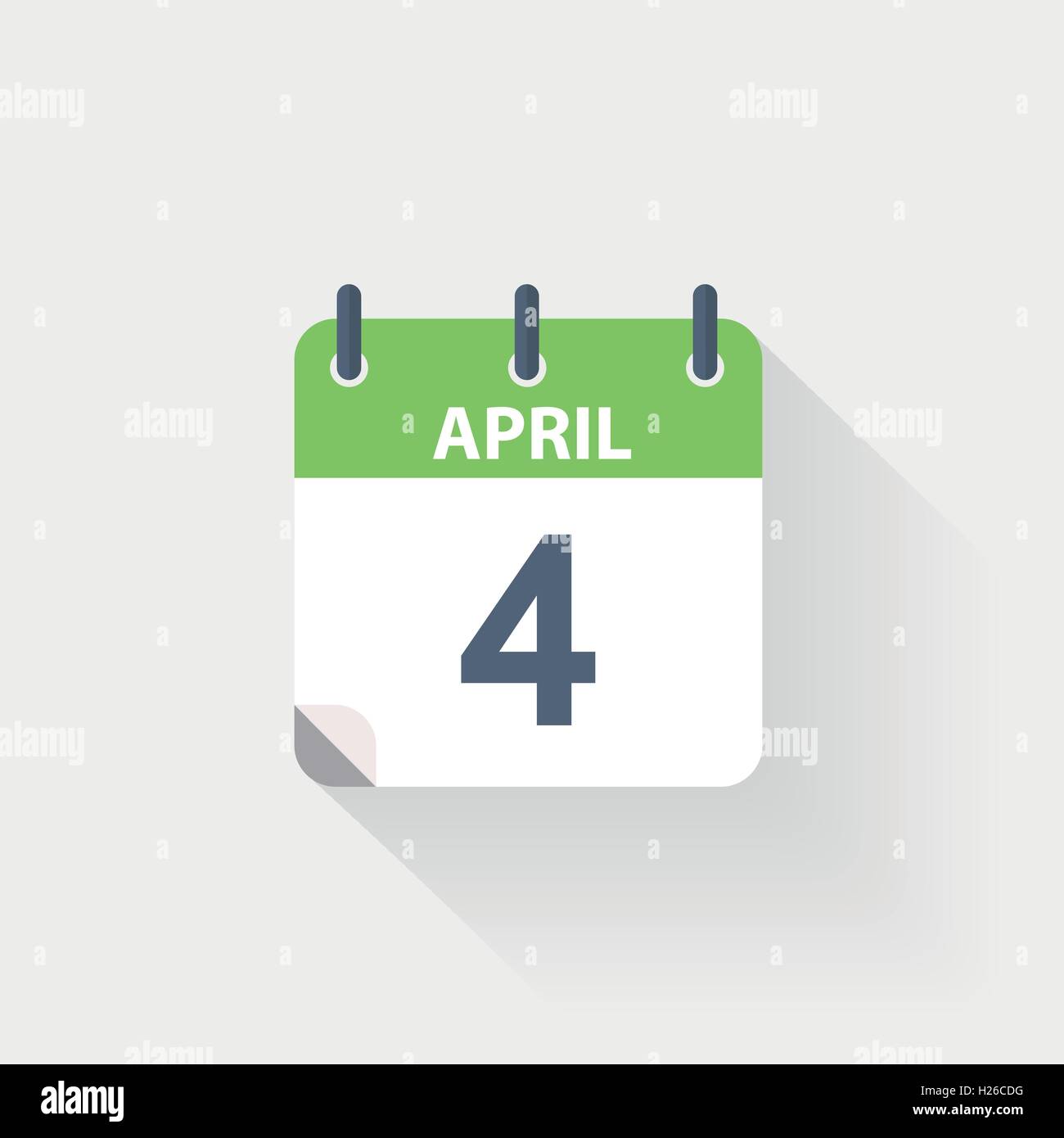 4 april calendar icon on grey background Stock Vector Image & Art - Alamy