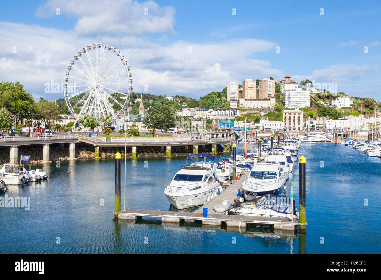 Torquay Devon Torbay Luxury yachts and boats moored at Torquay Marina ...