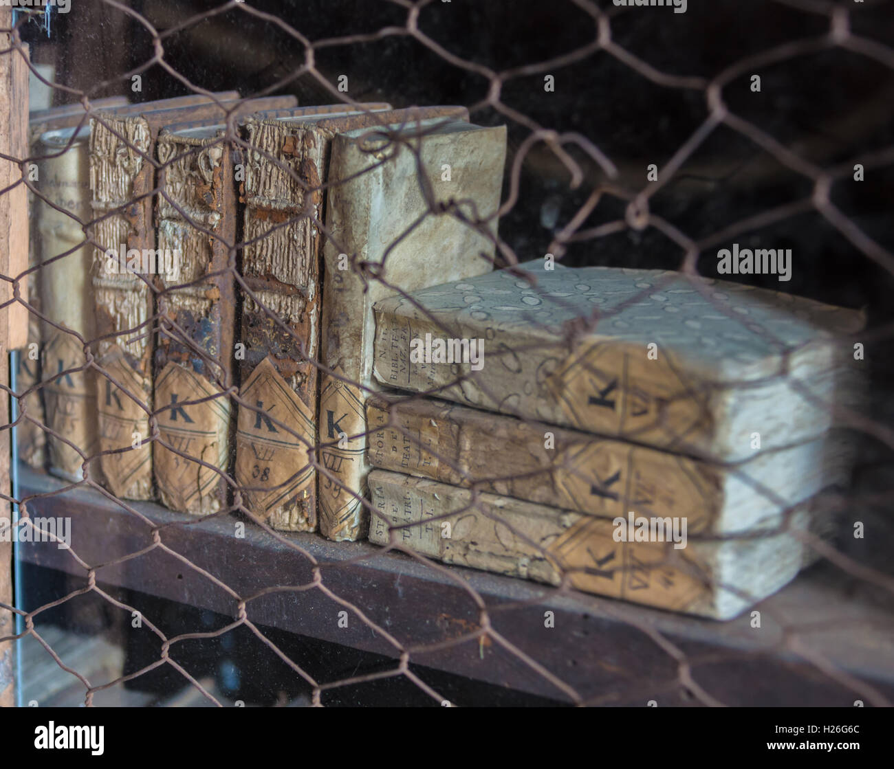 Old book shelf hi-res stock photography and images - Alamy