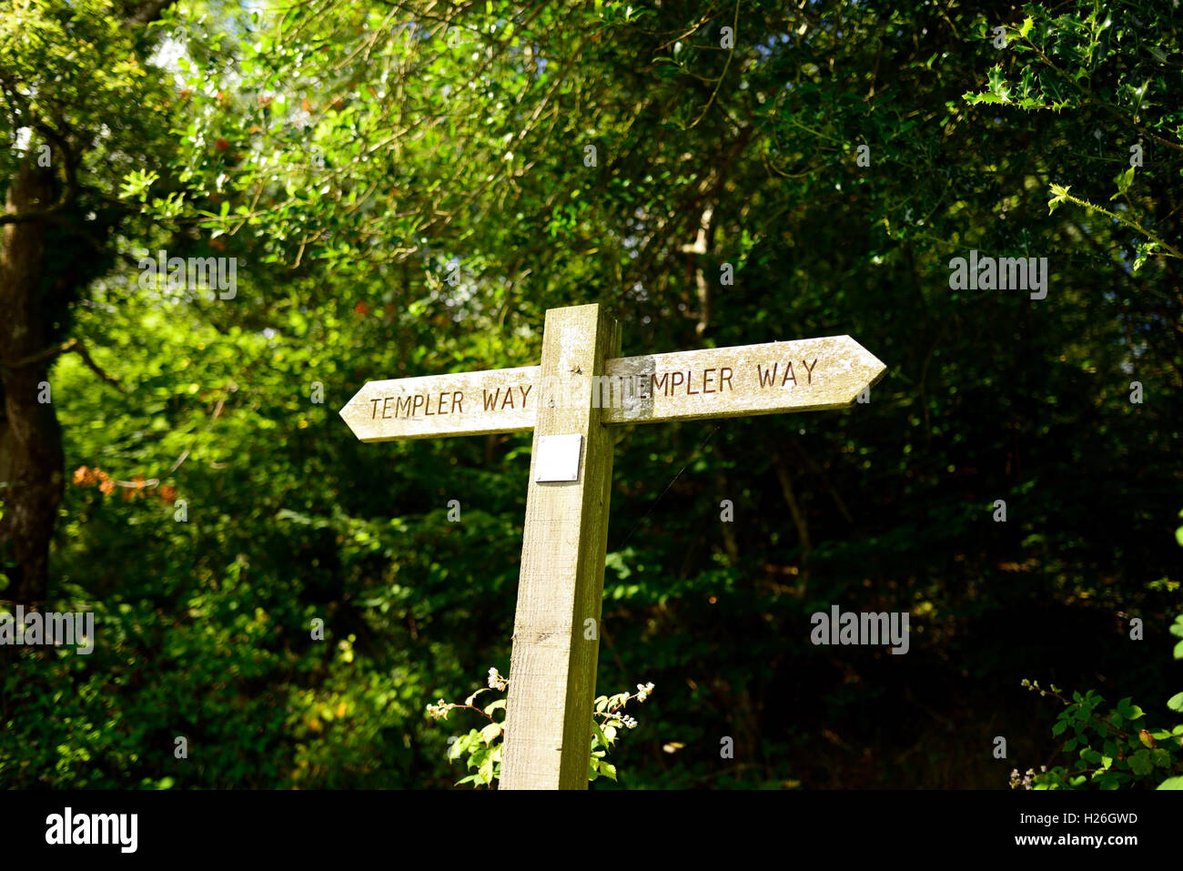 Templer Way signpost Stock Photo - Alamy