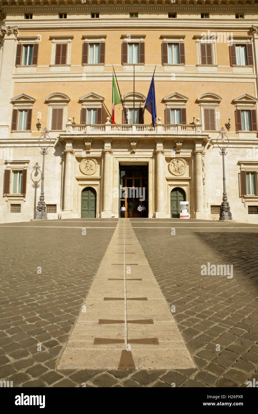 the Montecitorio Palace parliament building, Rome, Italy Stock Photo ...